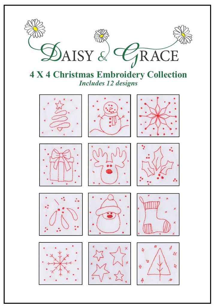 Christmas 4 x 4 Embroidery Pattern – Daisy and Grace