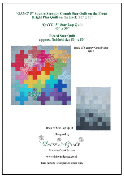 Square Stars Quilt Patterns – Daisy and Grace
